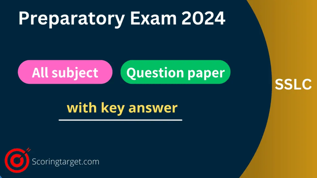 SSLC state level all subject preparatory exam question paper with key ...